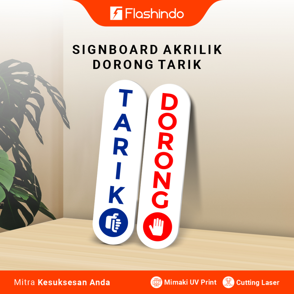 Jual Signboard / Signage Akrilik Ready Stock Pull Push/Dorong Tarik ...