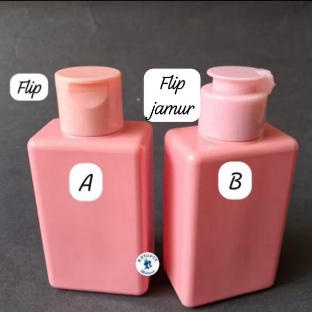 Jual botol 100 ml kotak pink beno pilih tutupny A FLIP / B FLIP JAMUR ...