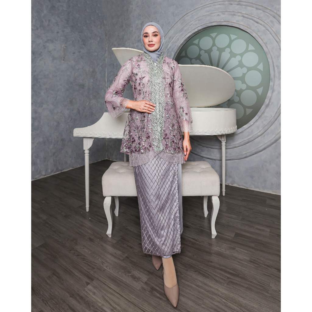Jual SiLeMoE - Cardigan Tile Brukat Fairytale Motif Bunga Bordir ...