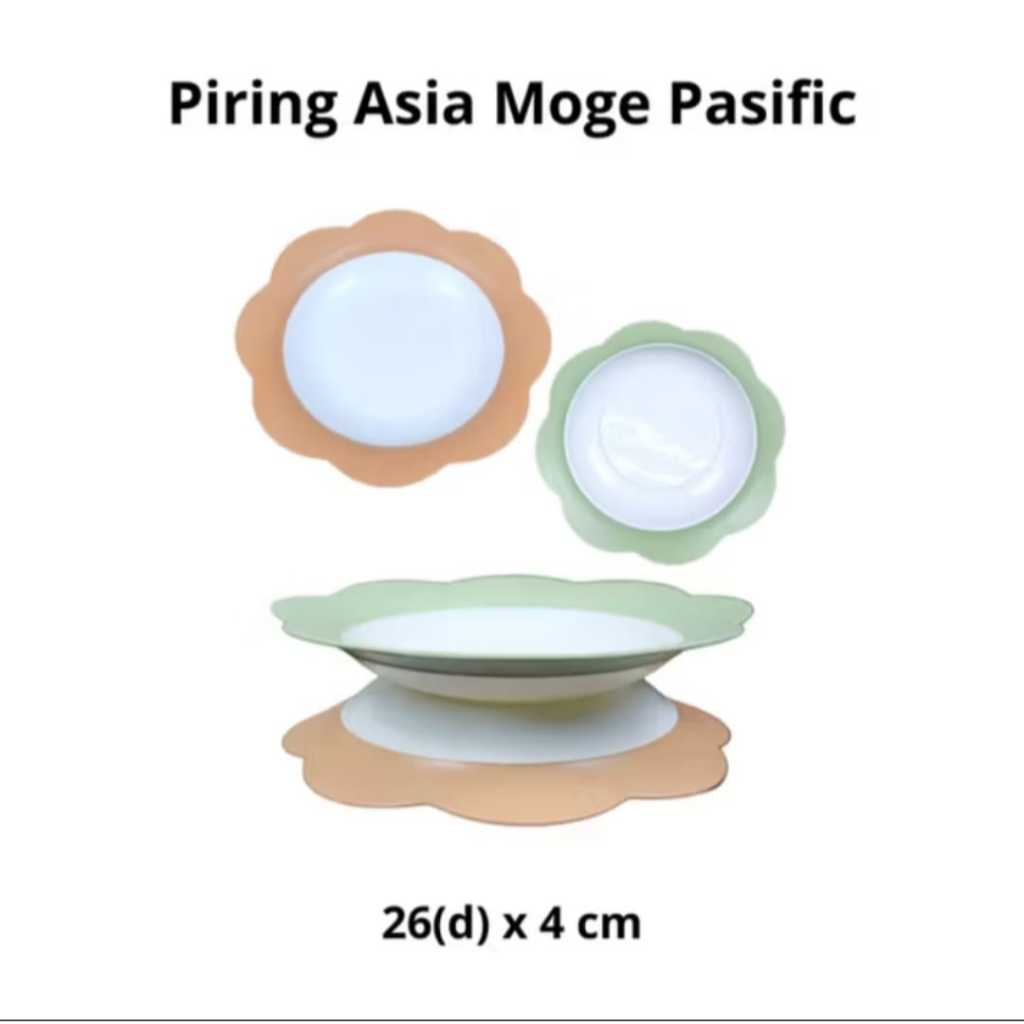 Jual Piring Makan Bunga Asia Moge Cantik Plastik Bebas BPA / Piring ...