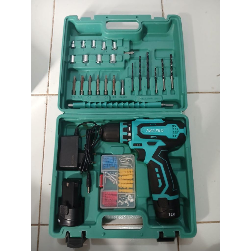 Jual Mesin Bor NRT pro 330+Set 10mm 12V | Shopee Indonesia