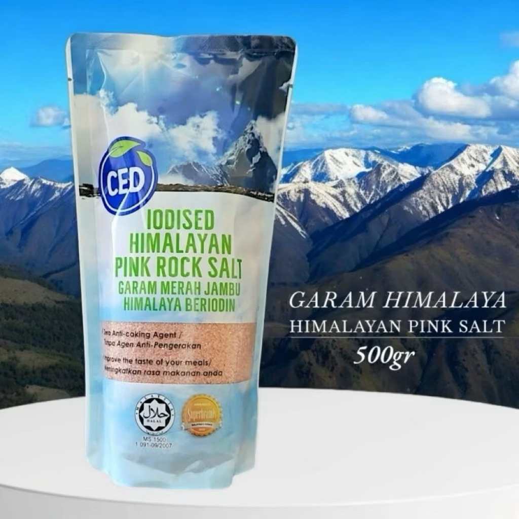 Jual GARAM HIMALAYA| CED IODISED HIMALAYAN PINK ROCK SALT [ 1 BUNGKUS ...