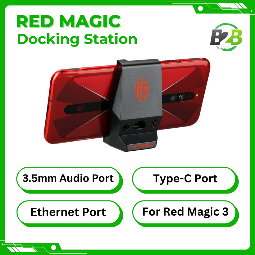 Jual Nubia Red Magic Docking Station with 3.5mm Audio Port Type C Charging Port 100mb Ethernet ...