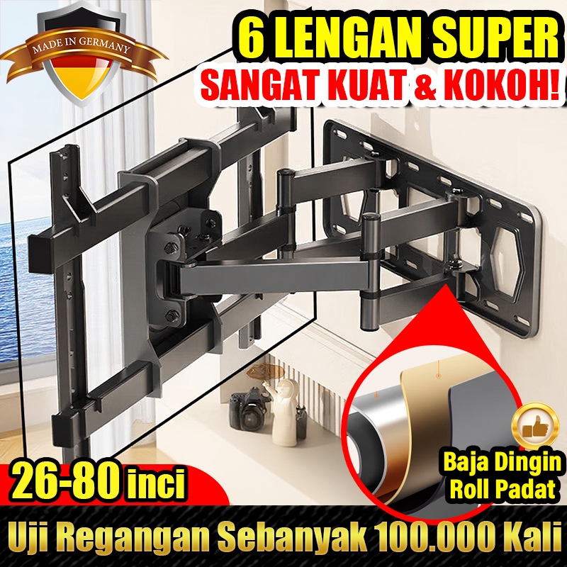 Jual 【Baja Kuat & Garansi 20 Tahun】Bracket TV Full Motion Swivel Arm ...