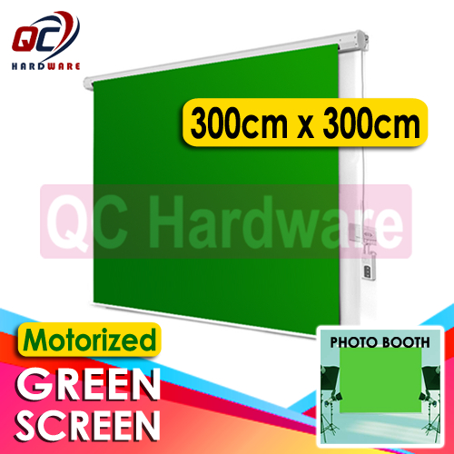 Jual Layar Green Screen Studio Motorized 120 inch Ukuran 300cm x 300cm ...