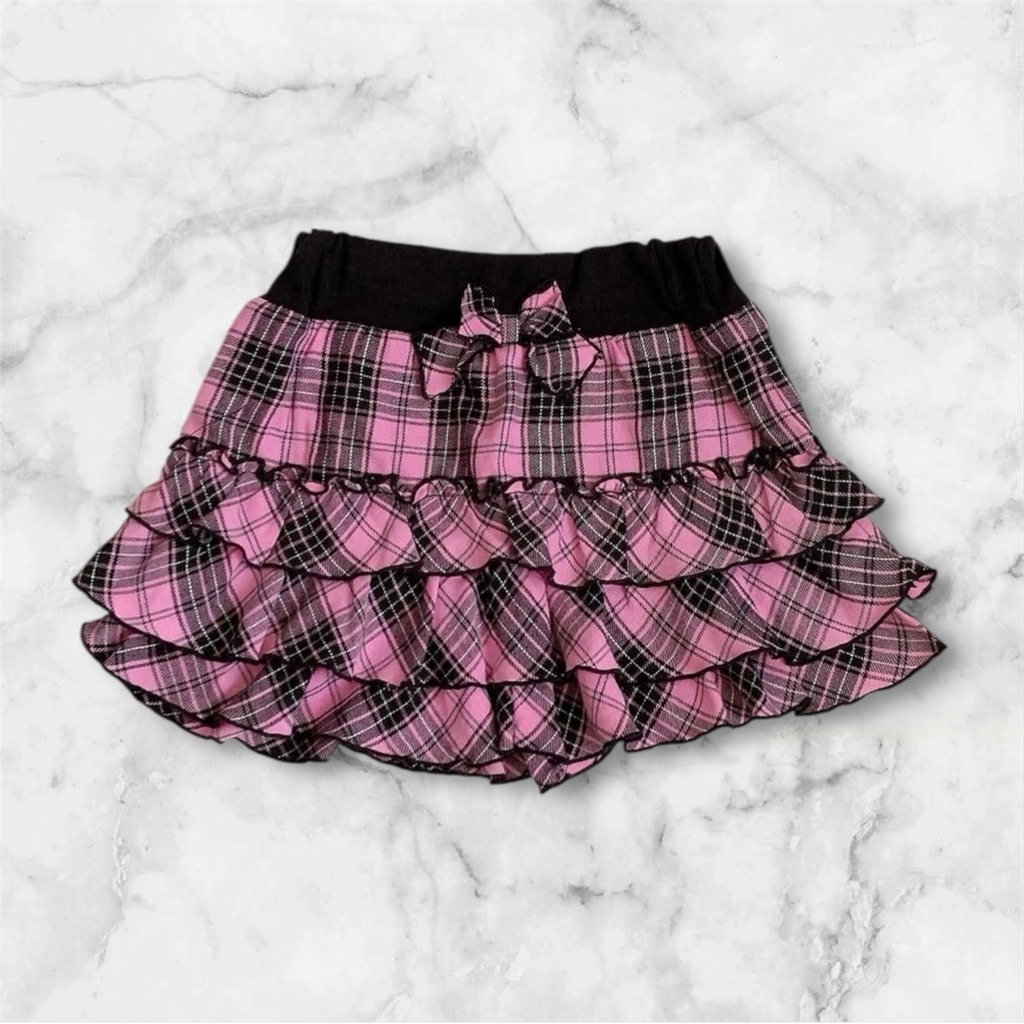 Jual Miniskirt Microskirt Tartan Pink Cute Umpak Rok Lucu Coquette ...