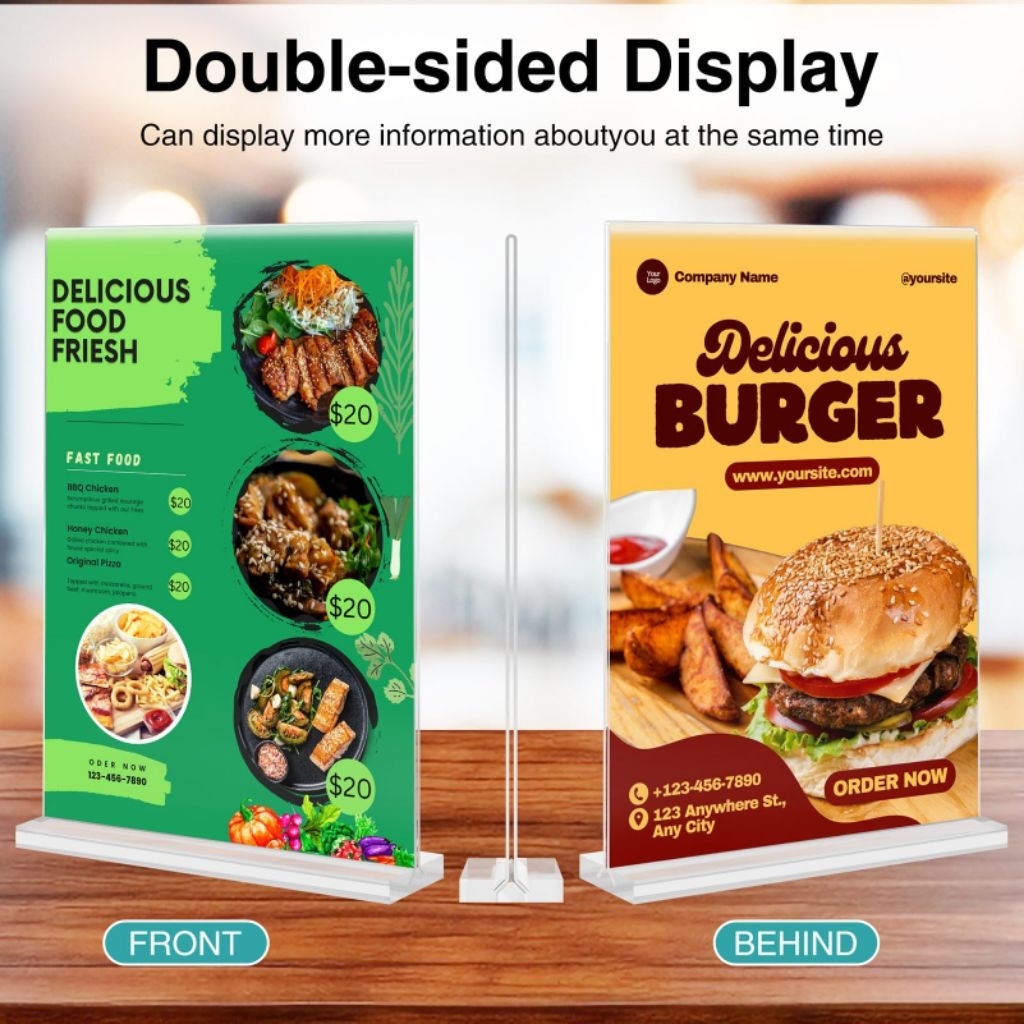 Jual SD19 Qris Stand Menu Stand Acrylic Tegak | Shopee Indonesia