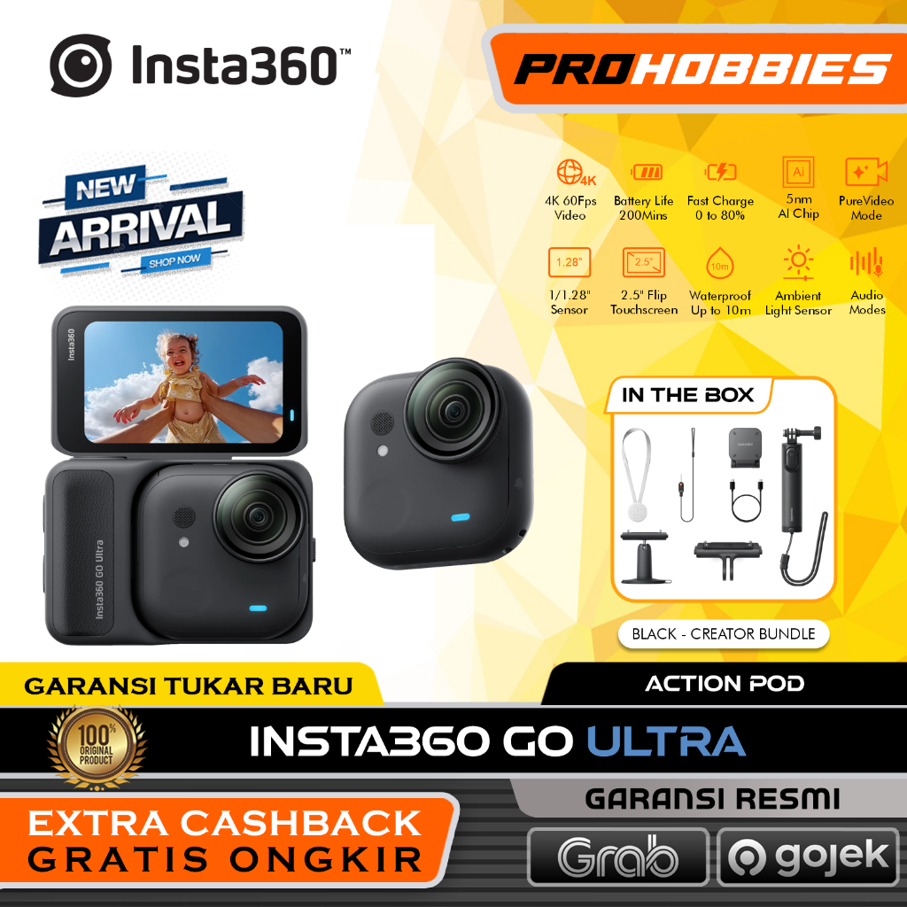 Jual Insta360 GO ULTRA Creator Bundle 4K Action Camera Insta 360 Action ...