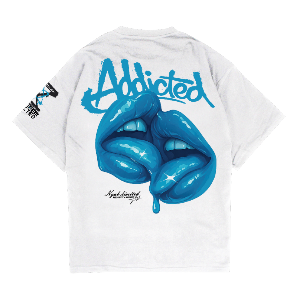 Jual Ngab Kaos Baju Distro Oversize Addicted Unisex OVZ041 Putih Pria ...