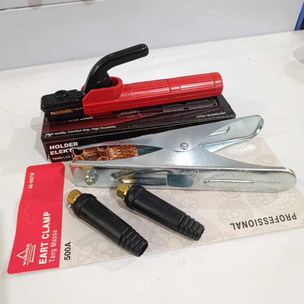 Jual PROMO Paket Stang Las Tang Mesin Las Listrik Electrode Holder 200A ...