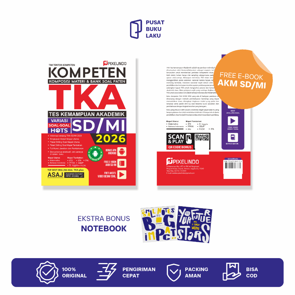 Jual Buku Kompeten TKA SD/MI 2026 Tes Kemampuan Akademik Terbaru Full ...