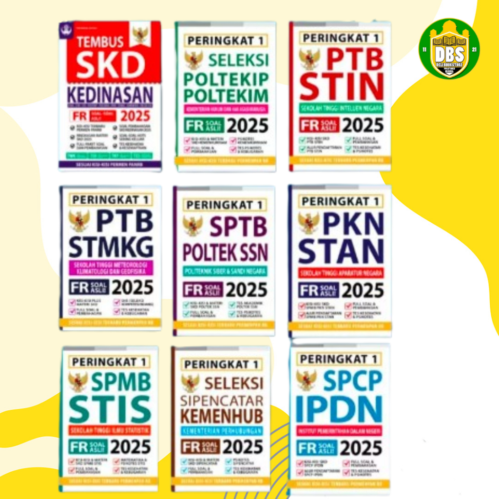 Jual BUKU KEDINASAN 2025 - STAN/STMKG/STIN/STIS/IPDN/POLTEKIP POLTEKIM ...
