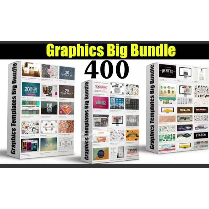 Jual 400+ Graphics Templates Big Bundle format psd ai eps | Shopee ...