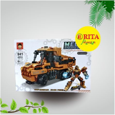 Jual Building Brick Set 2in1 Truk Konstruksi & Mecha - Brickset Mecha ...