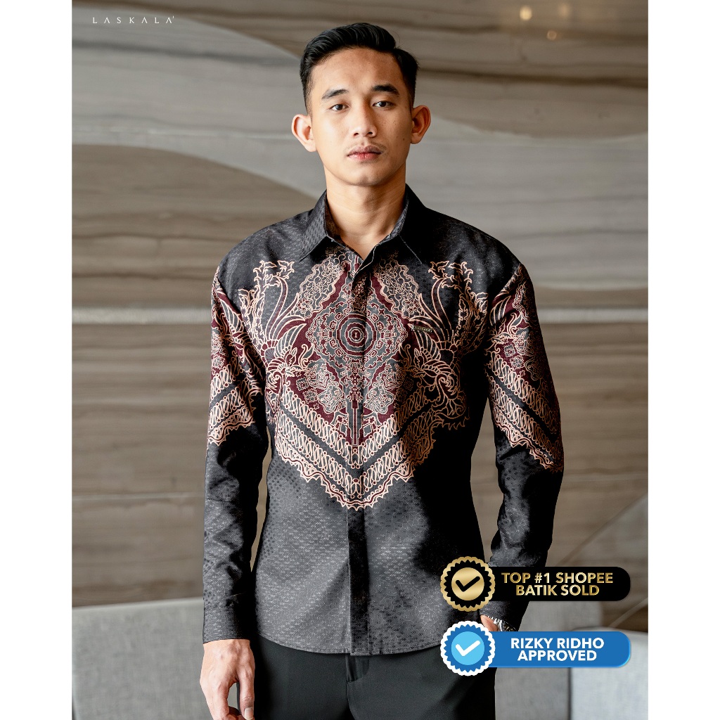 Jual Laskala Batik Premium Arkana Kemeja Batik Pria Slimfit Lengan ...