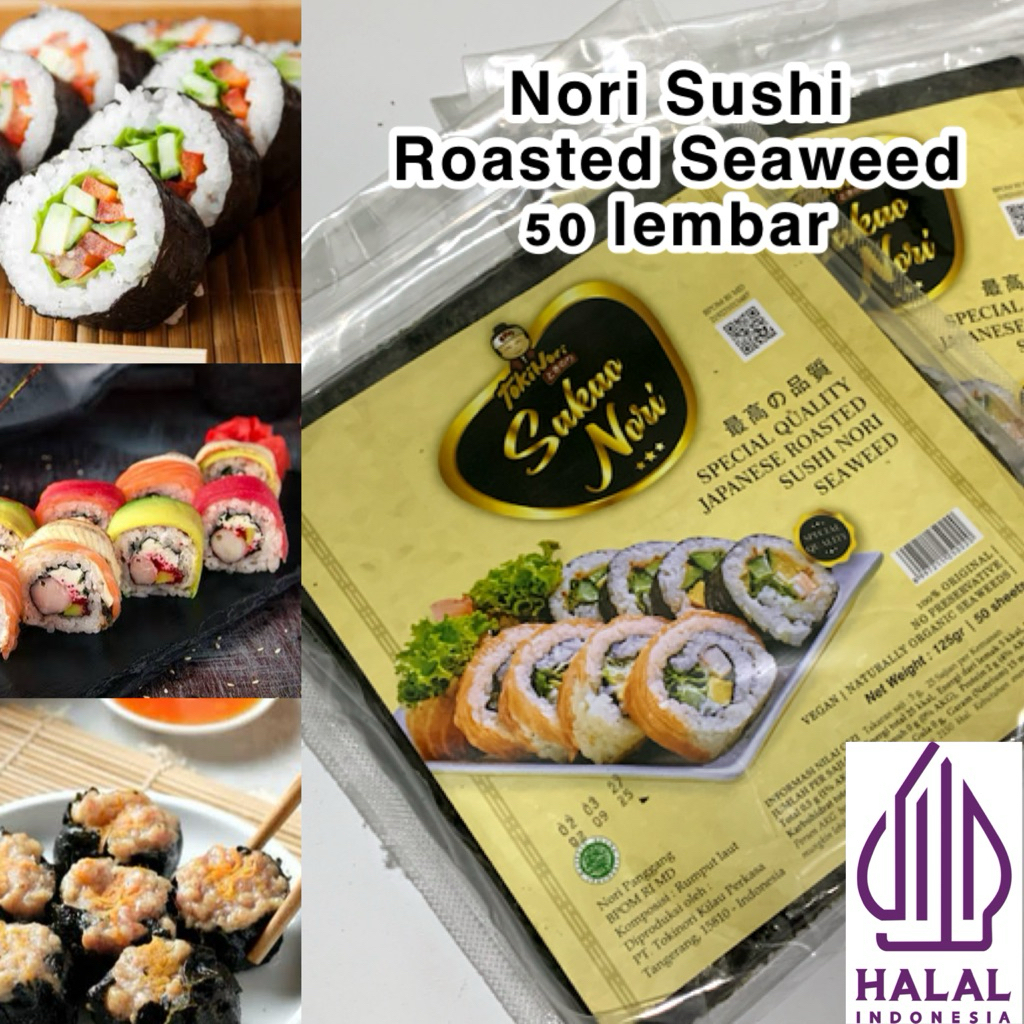 Jual Nori Sushi Sakao Nori 50 lembar | Roasted Seaweed | Nori Kimbab ...