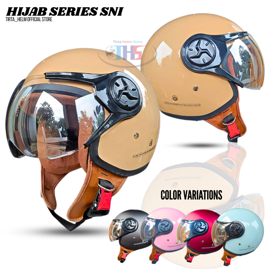 Jual Joeley_Id Helm Hijab Premium Cargloss ( Cream ) | Shopee Indonesia