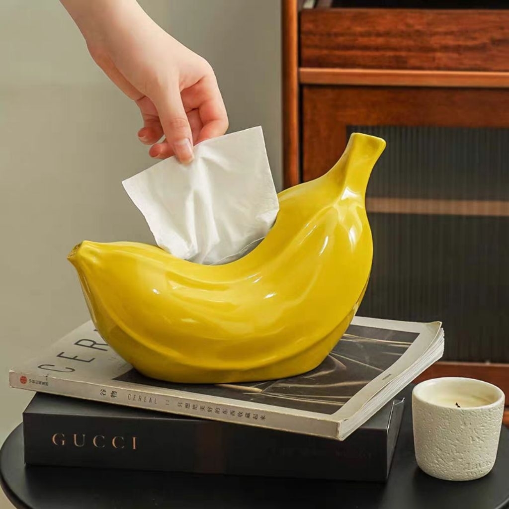 Jual Tissue Box Banana Kotak Tisu pisang unik lucu dekorasi mewah Home ...