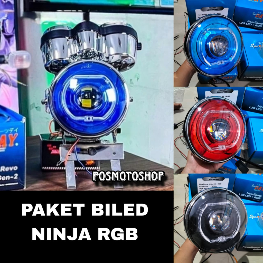 Jual PAKET LAMPU BILED NINJA RGB SATU SET SPIDOMETER SET KUPINGAN NINJA ...