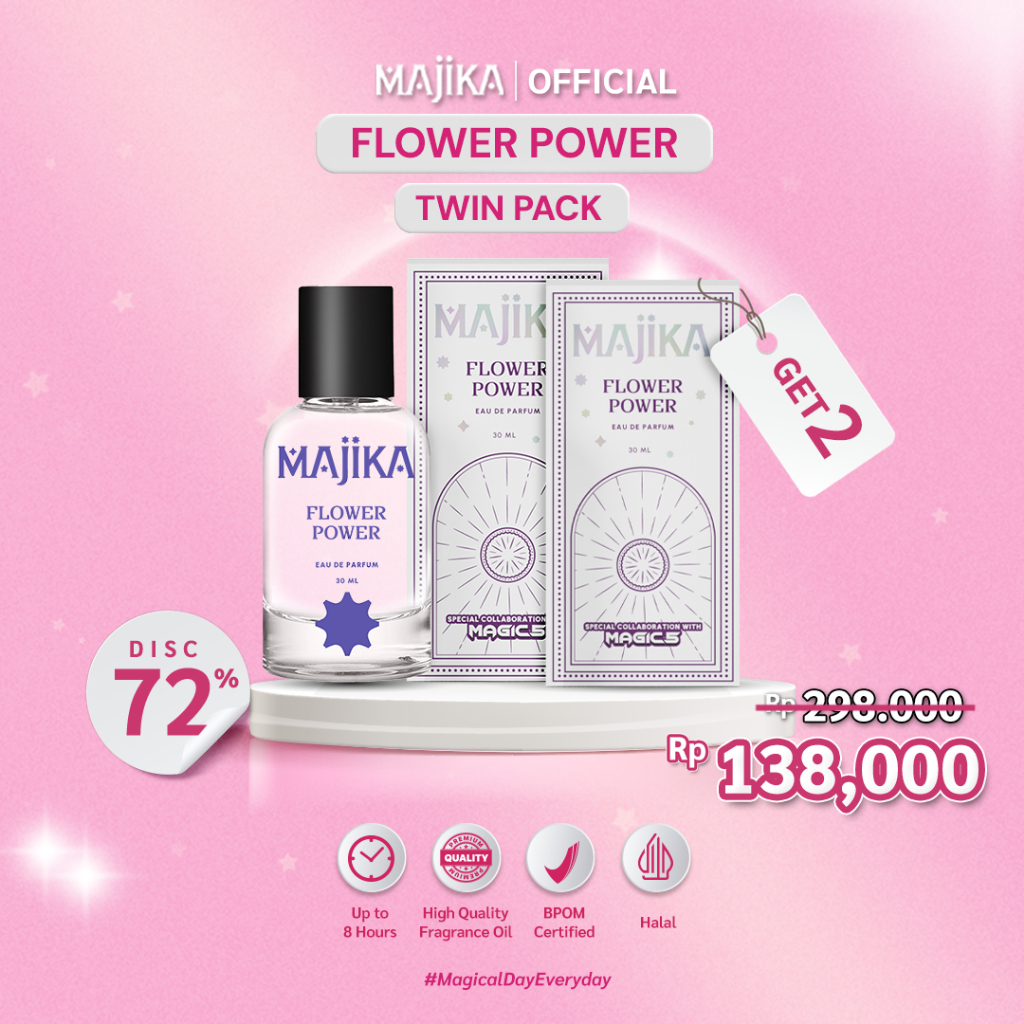 Jual [MAGIC 5 x MAJIKA Blind Box]x2 FLOWER POWER Eau de Parfum | 30 ML ...