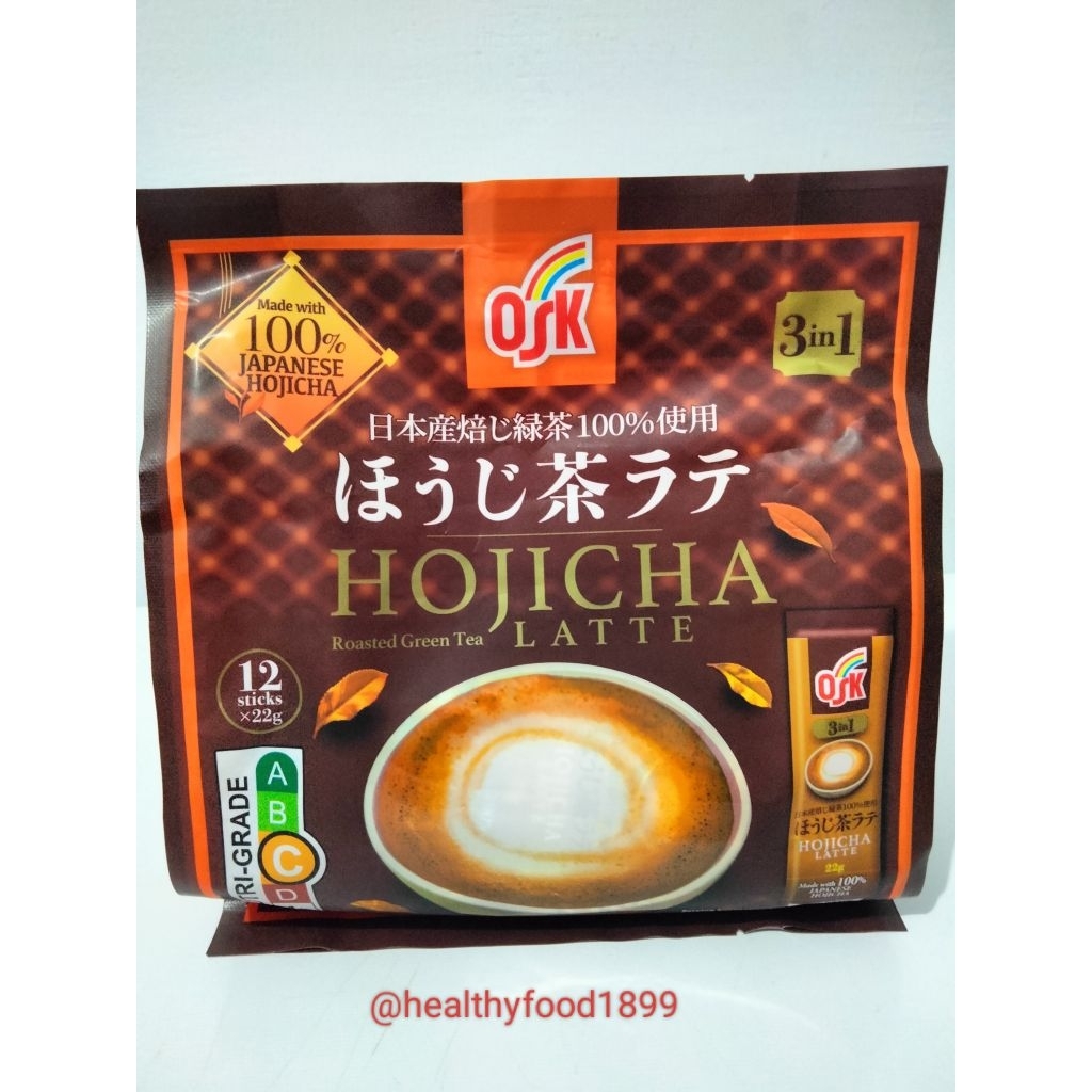 Jual Nutrigold OSK Hojicha Roasted Green Tea Latte (12 Sticks x 22g ...