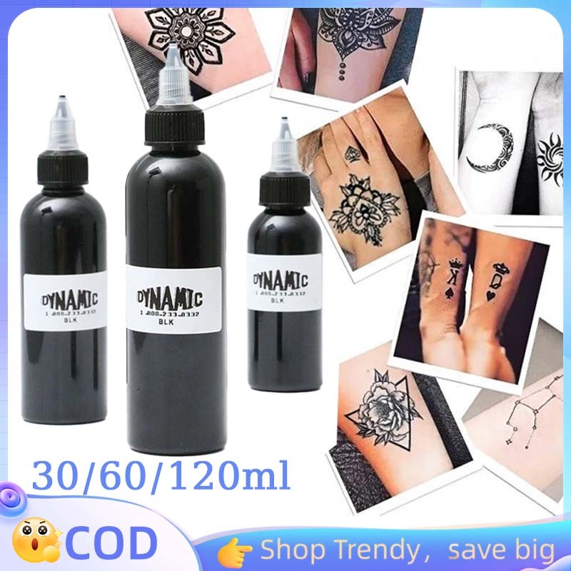 Jual Tinta Tato Dynamic 30ml/60ml/120ml Tinta Tato Permanen Tinta ...