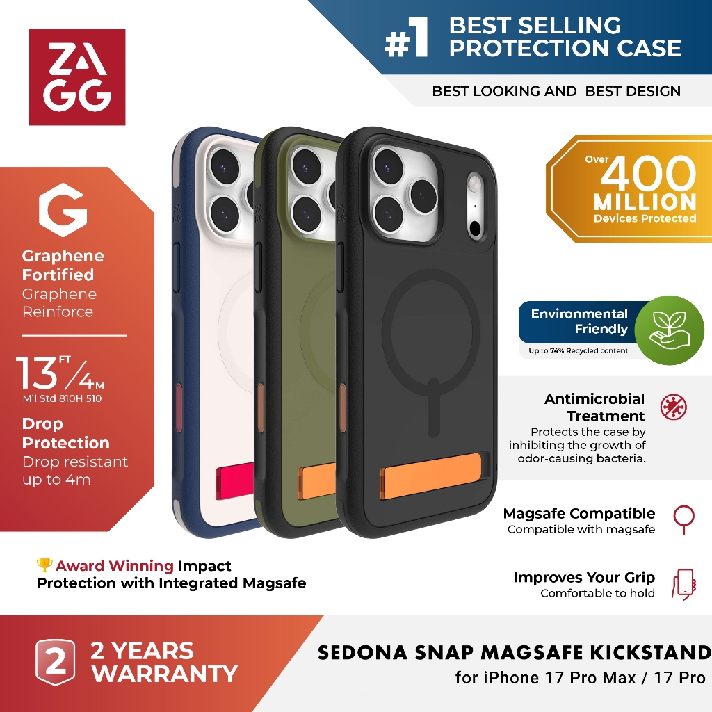 Jual ZAGG Sedona Snap Case iPhone 17 Pro Max / 17 Pro - Magsafe Casing ...