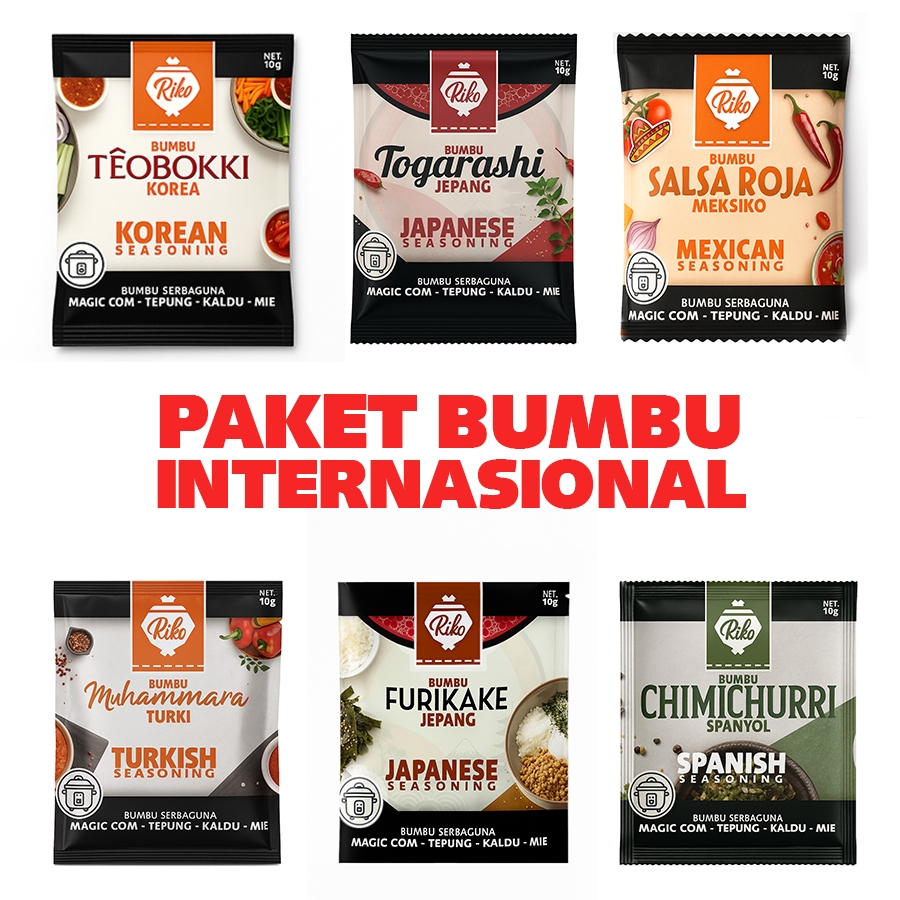 Jual Paket Bumbu Riko Internasional 6 Rasa 10g - Teobokki Furikake ...