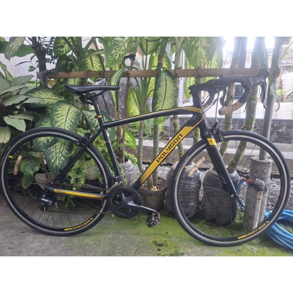 Jual polygon strattos s3 sepeda balap roadbike | Shopee Indonesia