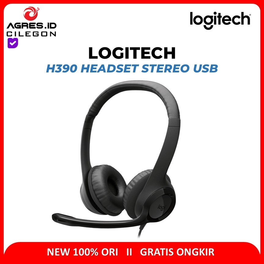 Jual Logitech H390 Headset Stereo USB Mikrofon Garansi Resmi Logitech ...