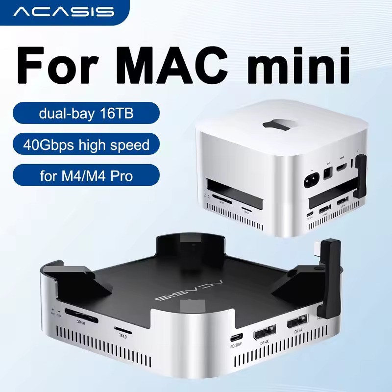Jual Acasis Mac Mini USB-C Docking Station Dual Bay M.2 NVMe SSD ...