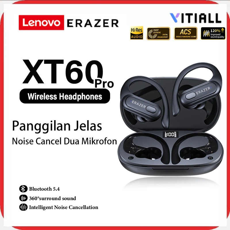 Jual Lenovo Erazer XT60 Pro Headset True Bluetooth 5.4 Wireless ...