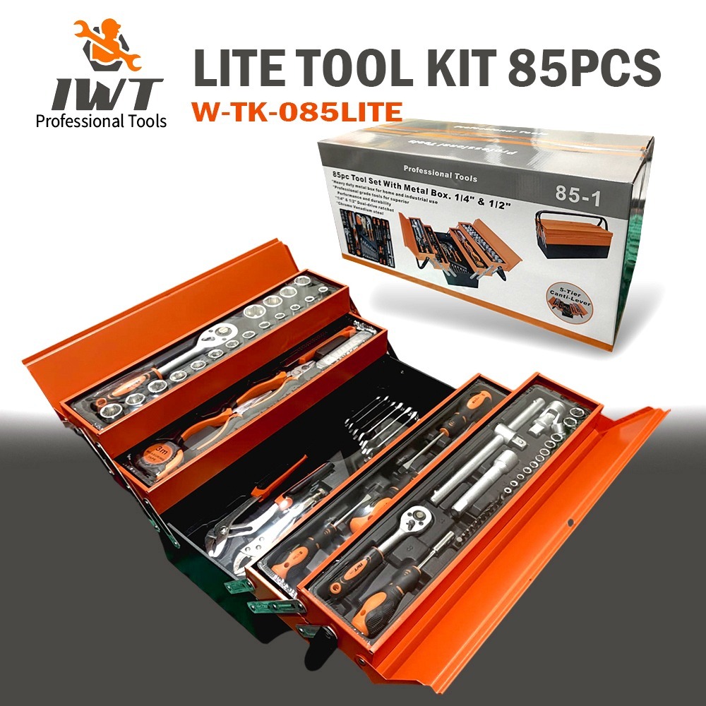 Jual Tool Kit 85 Pcs Kunci Sok Set Pekerjaan Mobil Tool Box Set Set ...