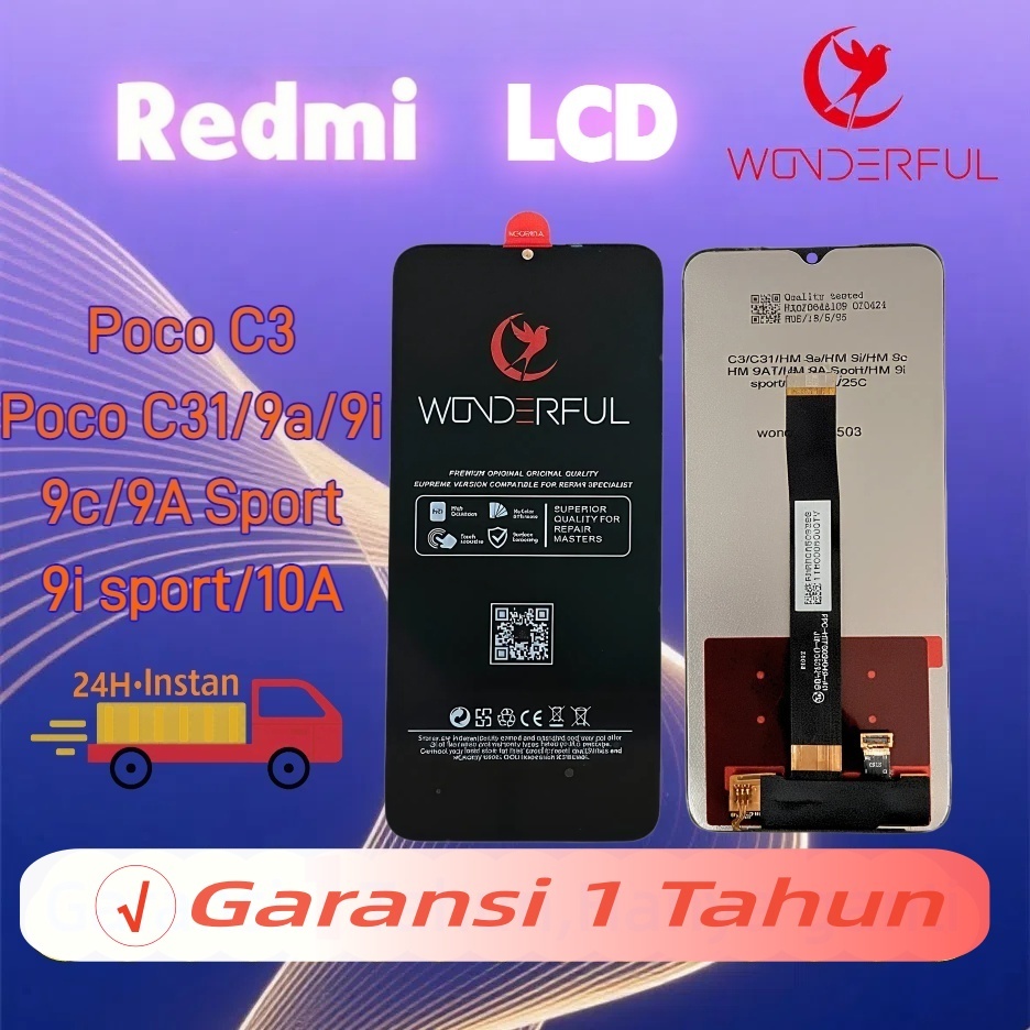 Jual (Wonderful) LCD Redmi Poco C3/Poco C31/HM 9a/HM 9i/HM 9c HM 9AT/HM ...
