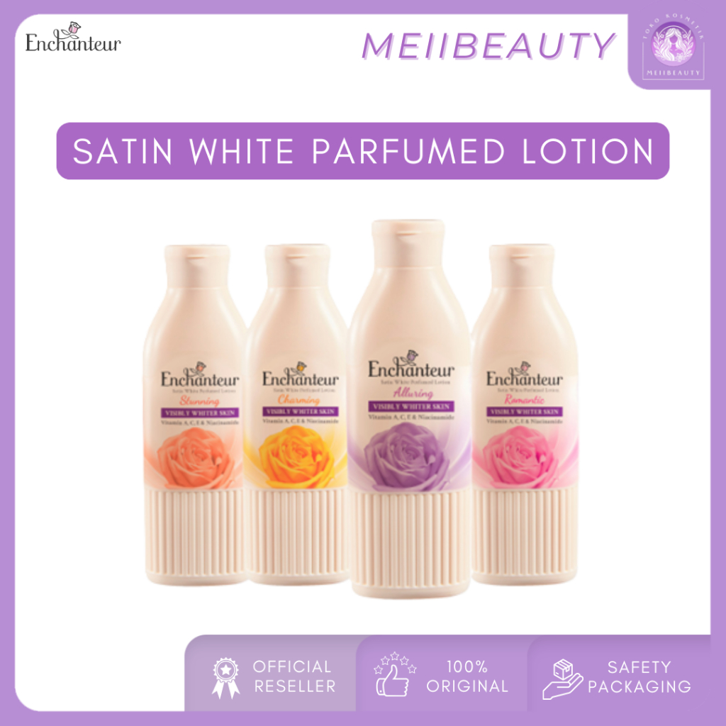 Jual ENCHANTEUR SATIN WHITE PERFUMED LOTION | Hand Body Lotion Badan ...