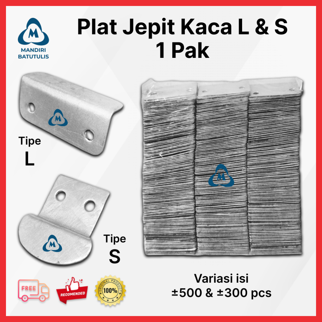 Jual Plat Jepit Kaca - Tipe L & S - Plat Besi Tebal Tipis Kuat Tahan ...