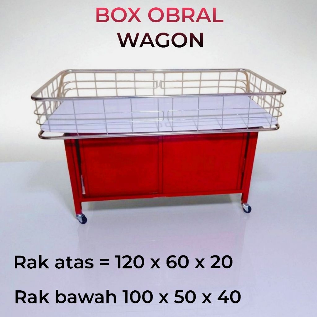 Jual Box Obral Wagon Rak Obral Display Keranjang Display Bahan Besi ...