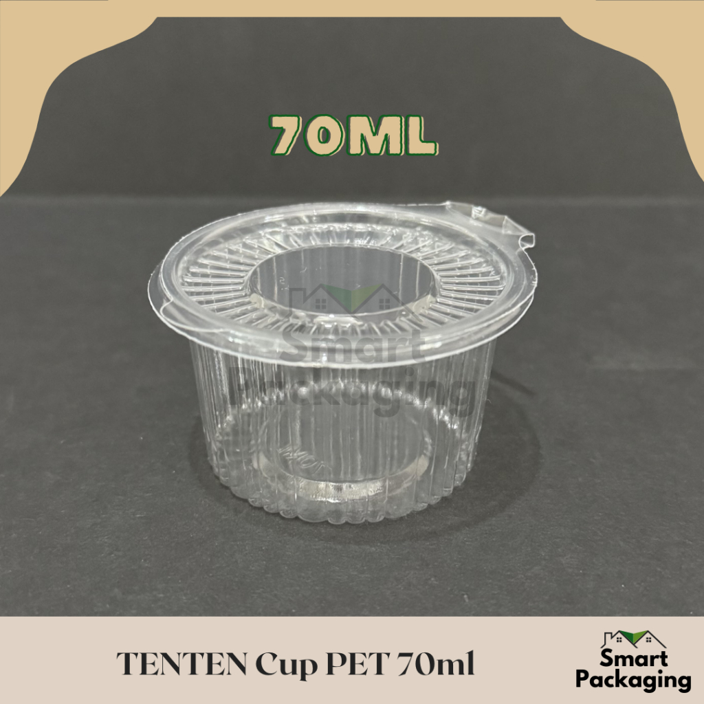 Jual [ISI 50 PCS] TENTEN Cup PET 70ml / Cup Plastik Kecil 70 ml Garis ...