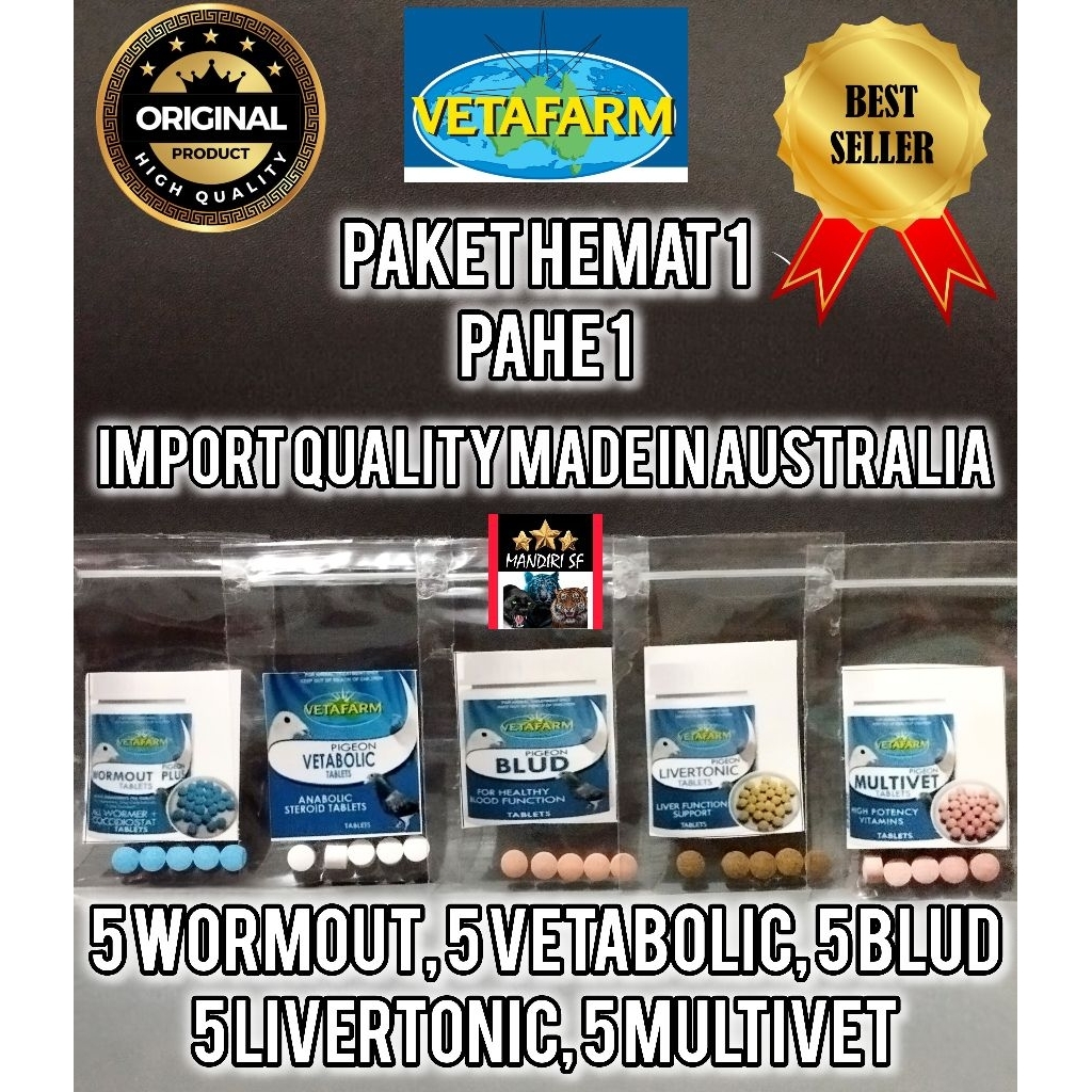 Jual vetabolic blud livertonic multivet wormout ribolyte recharge ...