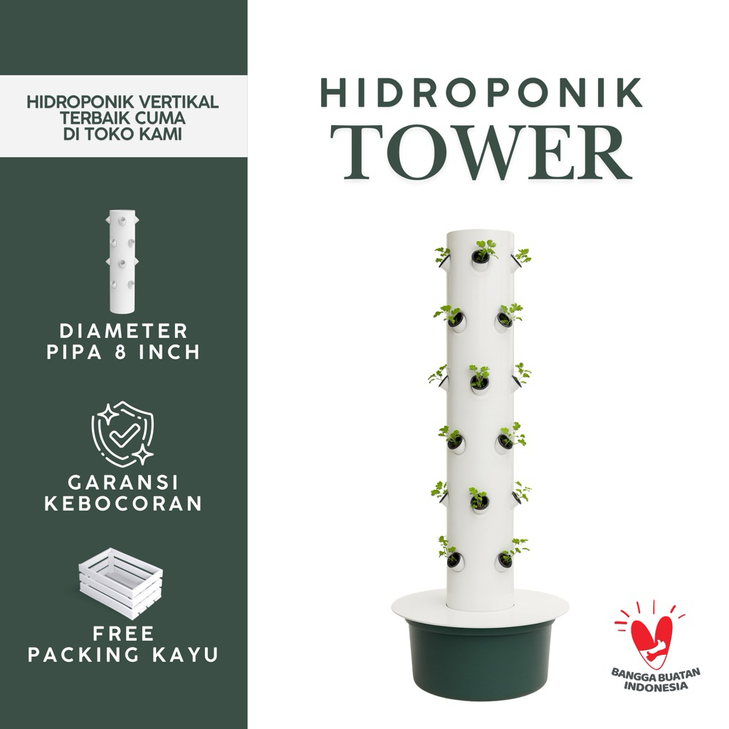 Jual HIDROPONIK TOWER 8 INCH | Shopee Indonesia