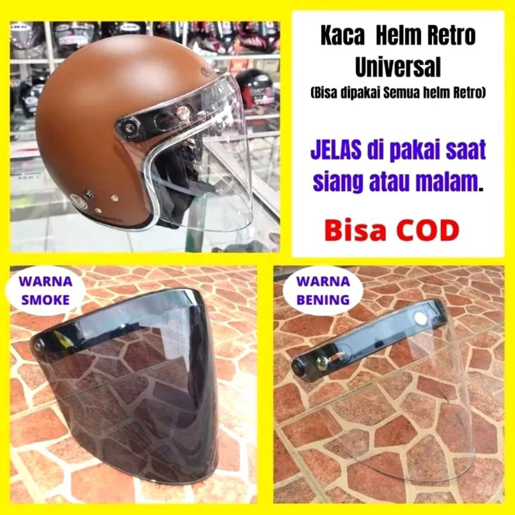 Jual Visor Flat injak snail Retro Cargloss Bogo NJS Zeus universal bisa ...