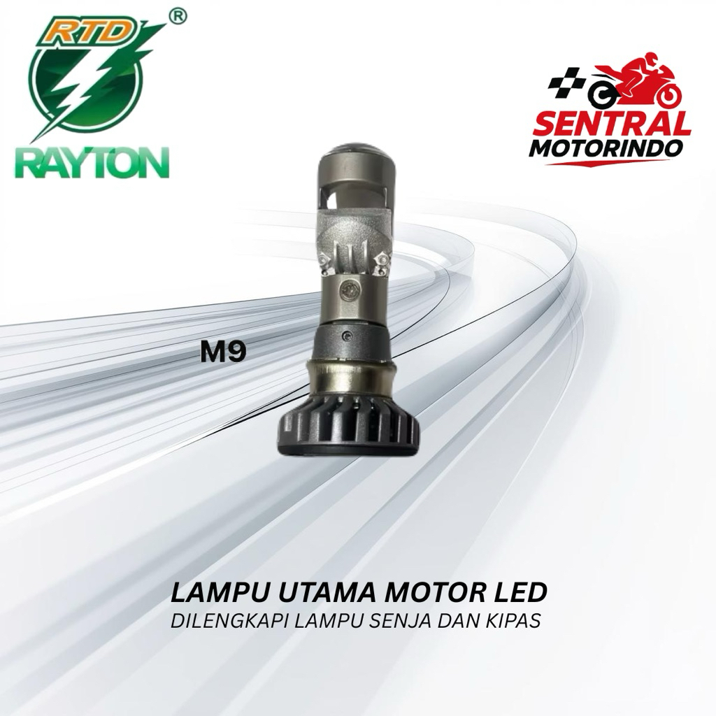 Jual Lampu Motor LED RTD Rayton M9 Dengan Lampu Senja Biru dan Kipas ...