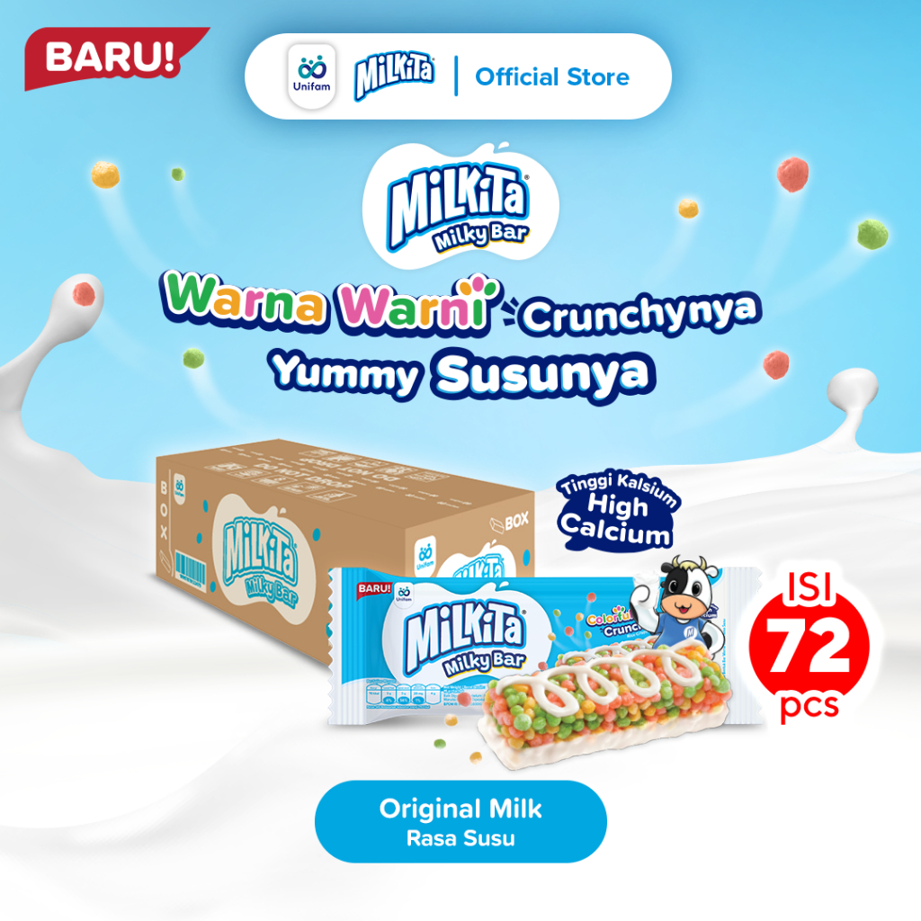 Jual [Karton] Milkita Milky Bar Snack Susu Asli Box (Isi 6 x 12 Pcs ...