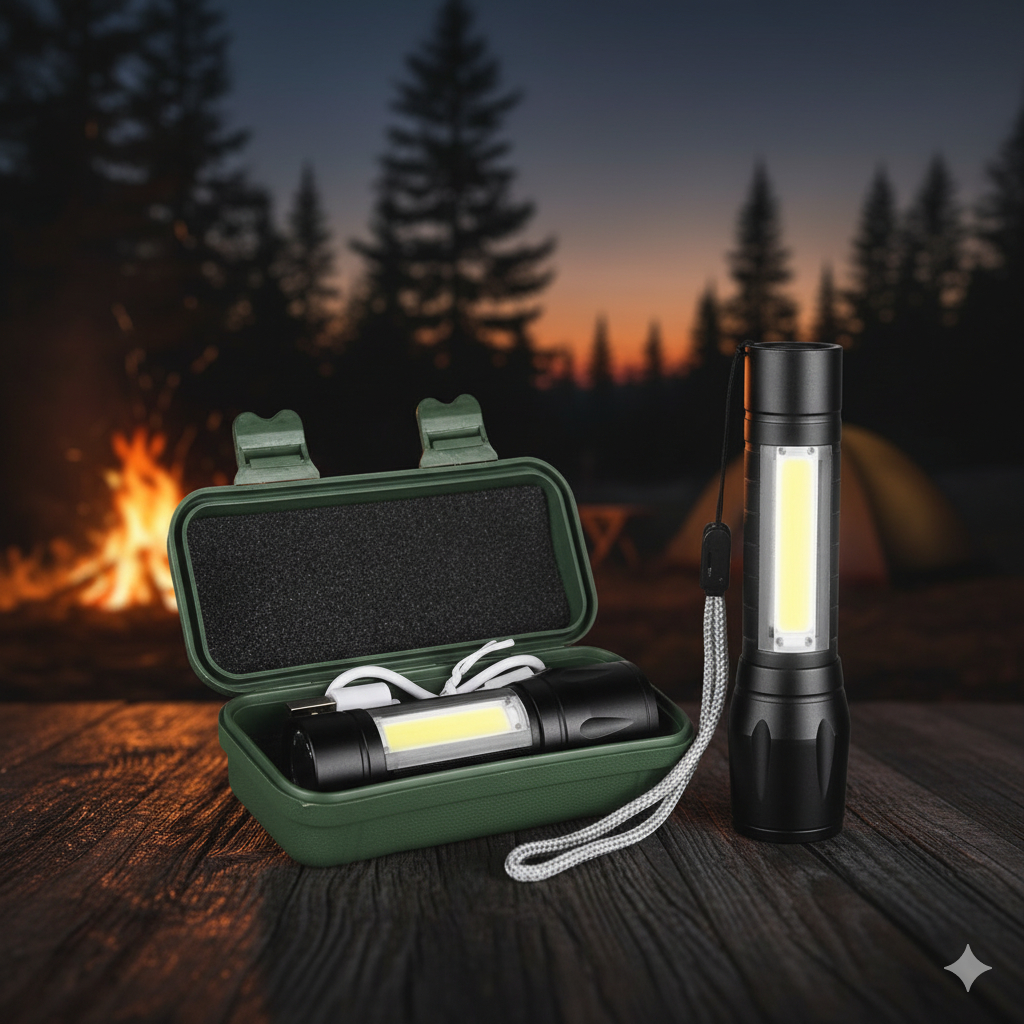 Jual Senter Mini Swat COB LED Zoom Super Terang / Portable Emergency ...