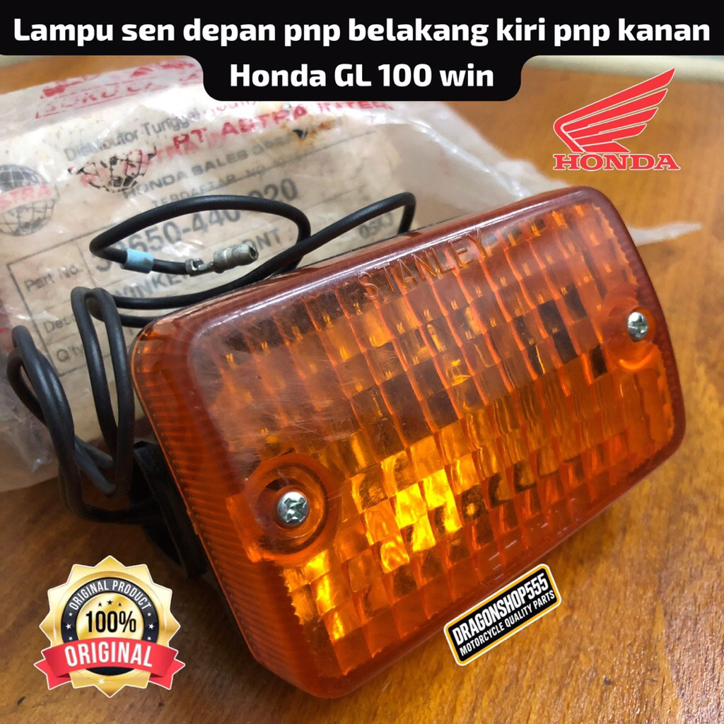 Jual LAMPU SEN DEPAN PNP BELAKANG KIRI PNP KANAN HONDA GL 100 WIN ORI ...