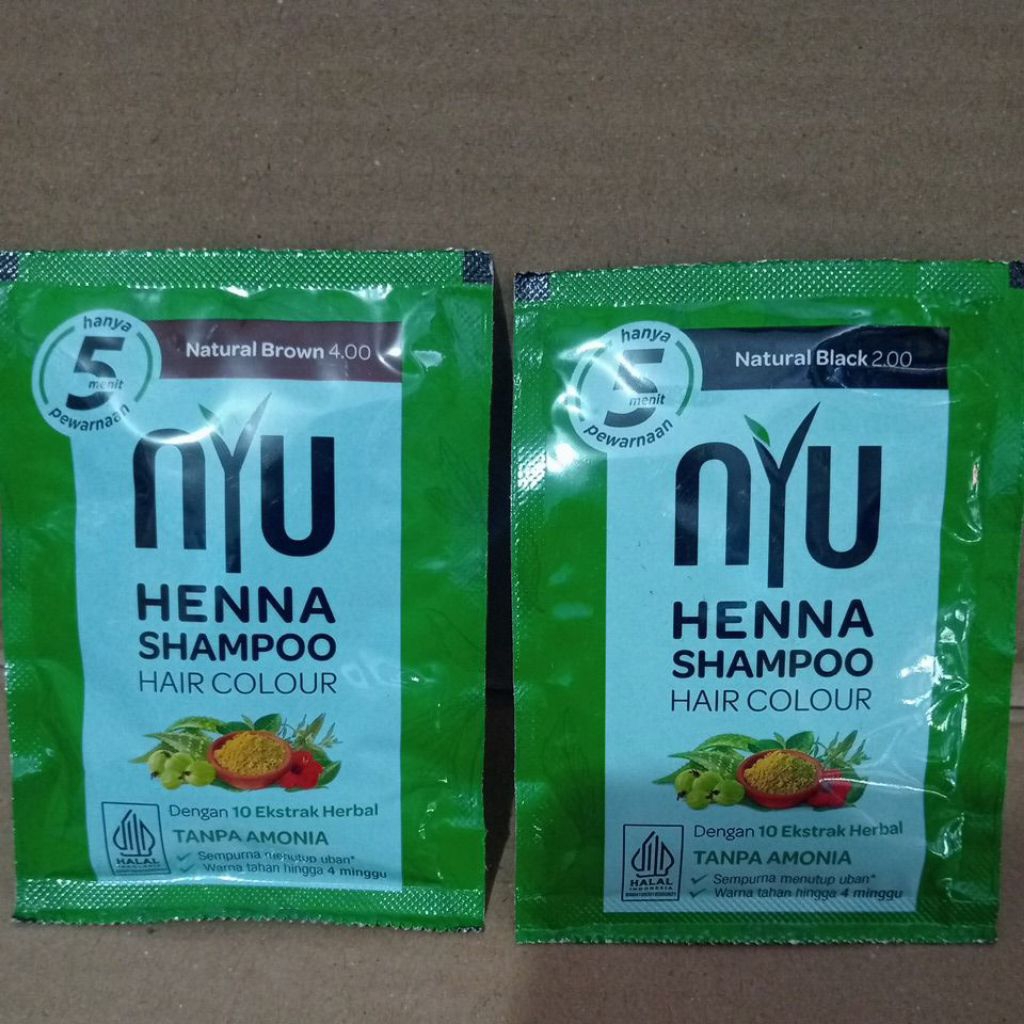 Jual NYU Henna Shampoo Hair Colour 20ml | Shopee Indonesia