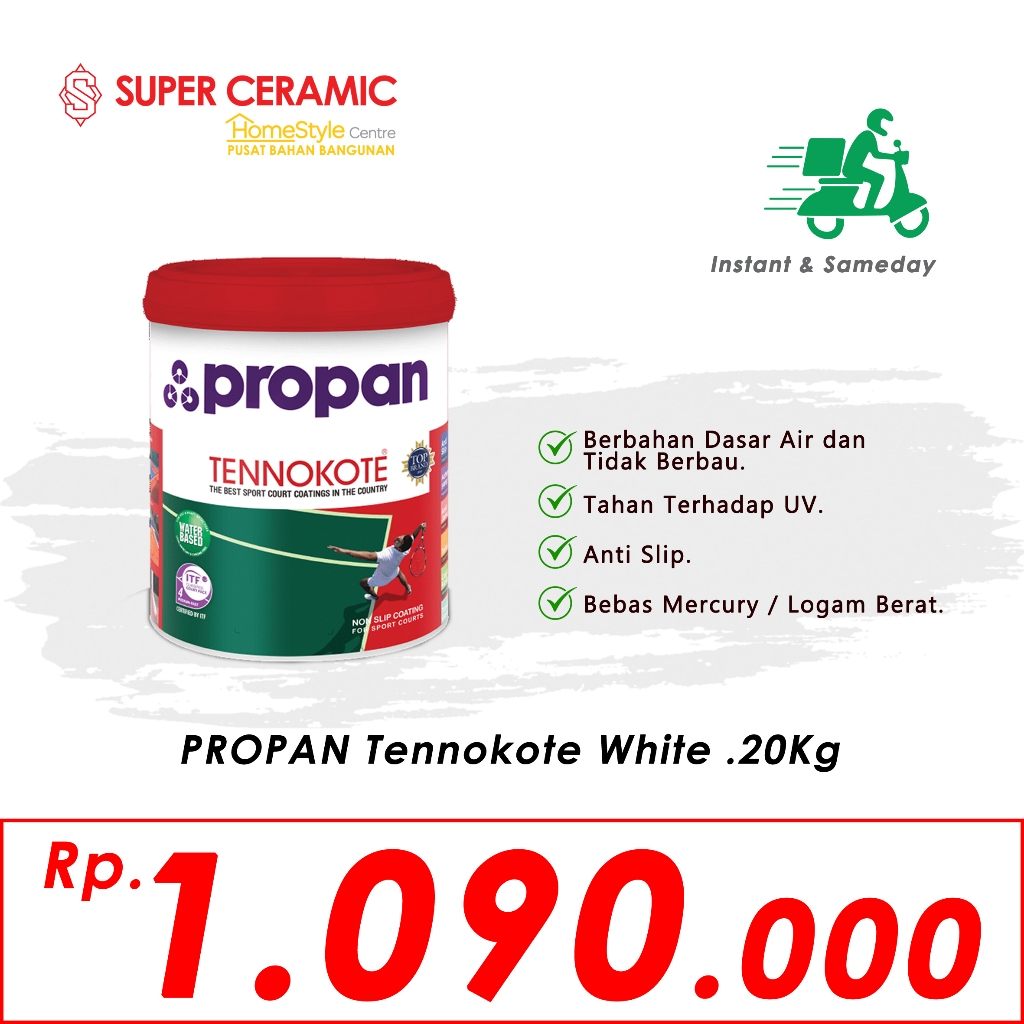 Jual PROPAN TENNOKOTE 1000 CAT LAPANGAN WHITE / GREEN / DARK BLUE ...