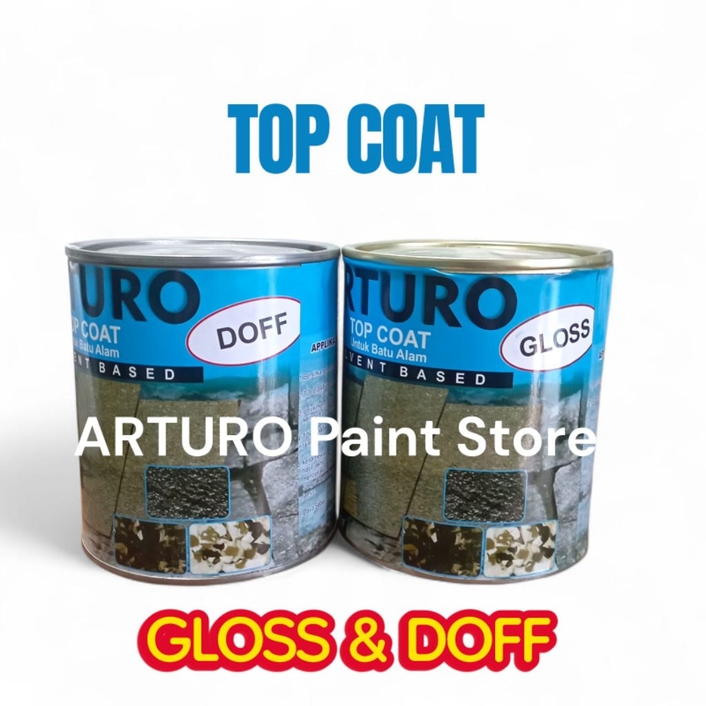 Jual ARTURO Top Coat Coating Klg 1 Liter Solvent Based Gloss Doff & Top ...