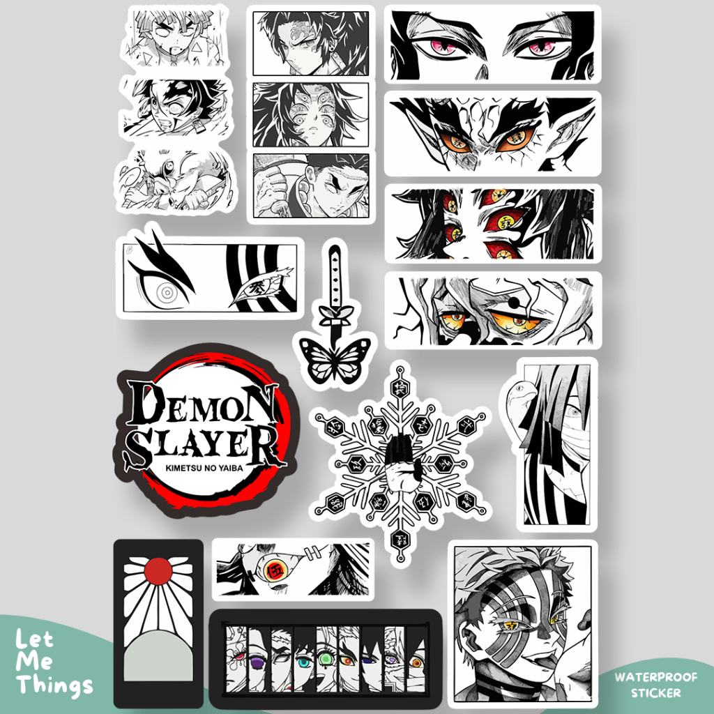 Jual stiker anime DEMON SLAYER || Sticker KIMETSU NO YAIBA anti air ...