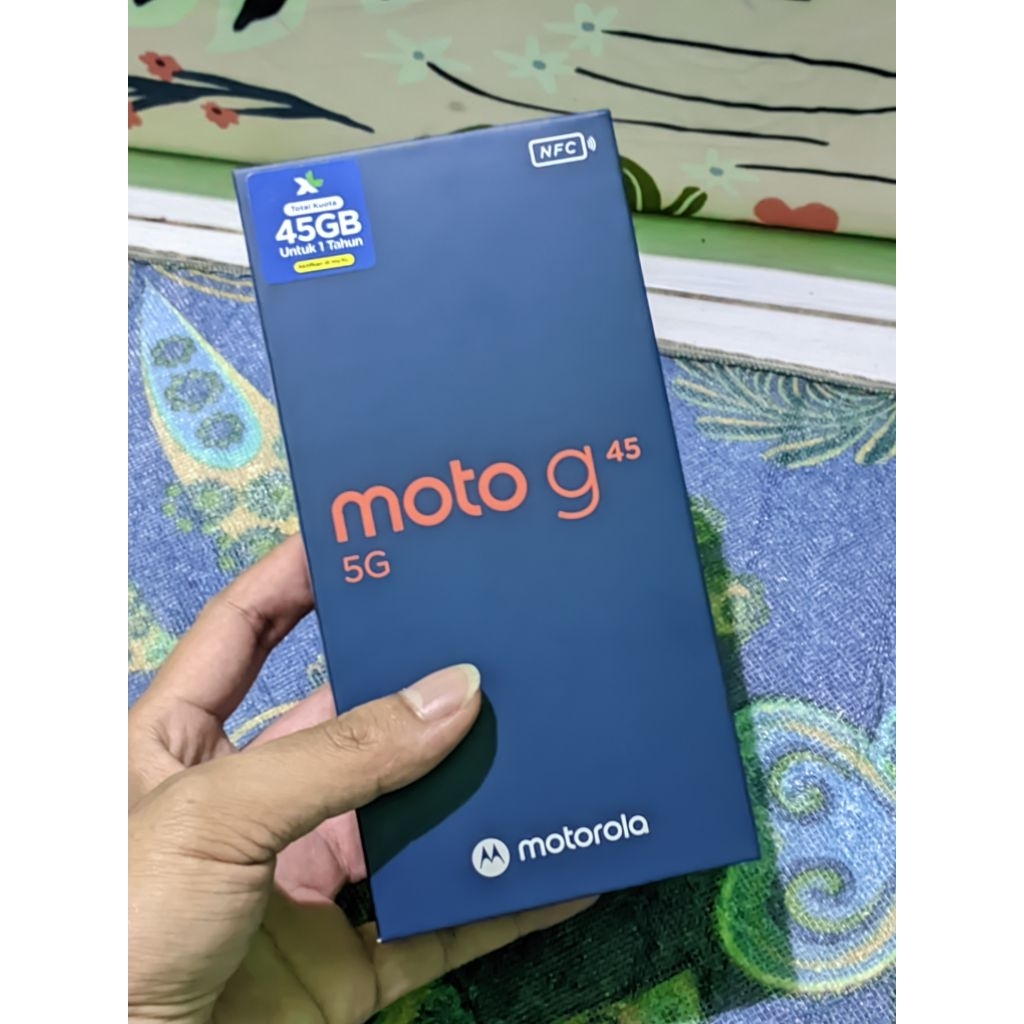 Jual Motorola G45 5G brilliant blue biru 8GB/256GB moto G 45 new BNIB ...